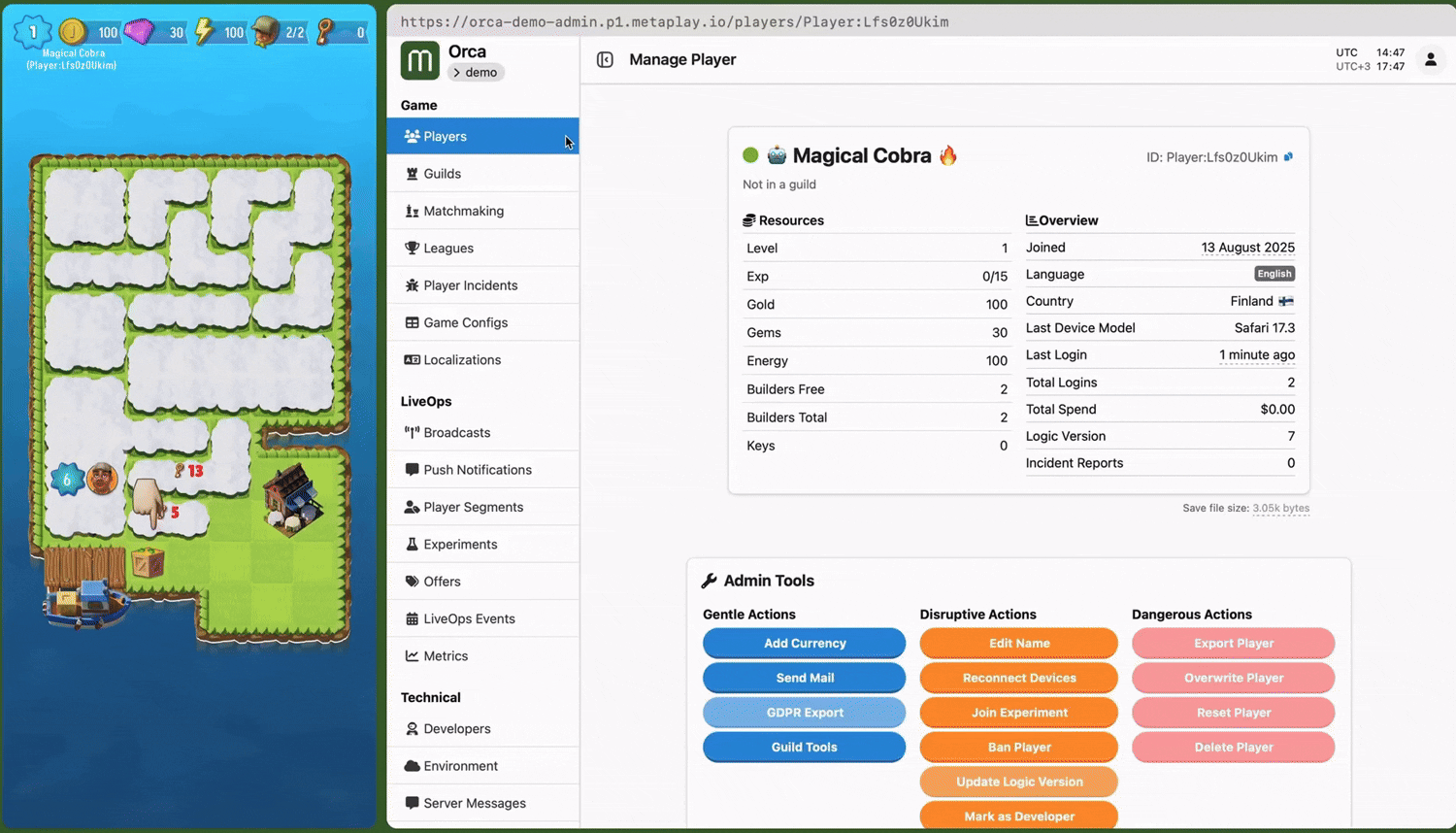 LiveOps Game Backend for Live Service Unity C# Mobile Games - Metaplay